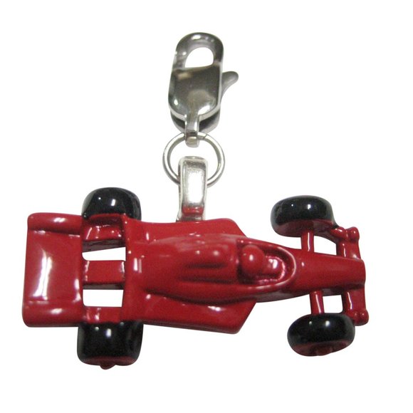 Kiola Designs | Accessories | Red F Racing Race Car Pendant Zipper Pull ...